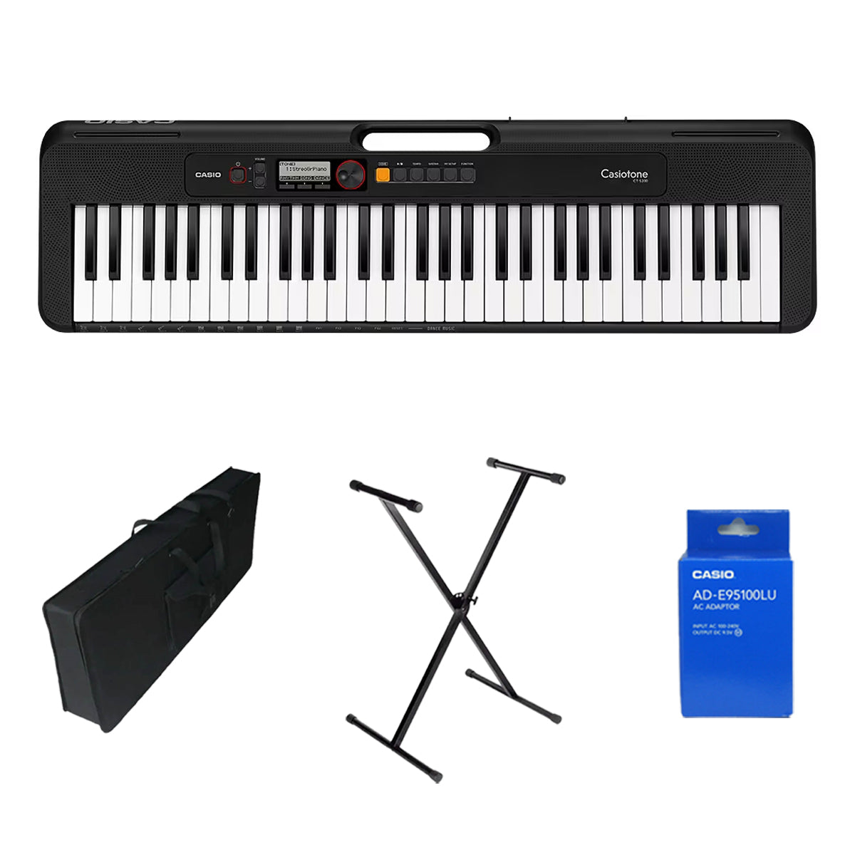 Teclado Organeta Casio Cts200 Negro Adapta + Base + Estuche ...