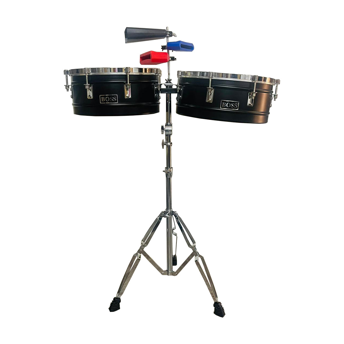 Timbal Latino Boss 14-15 Base + Campana + Jamblock Rojo-azul ...